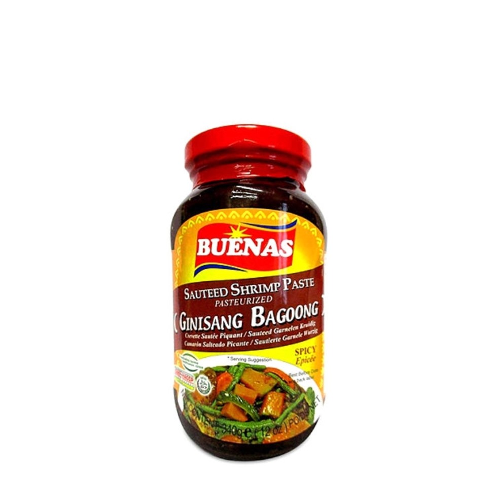 BUENAS SAUTEED SHRIMP PASTE SPICY (GINISANG BAGGONG) 340G – Coastal Spices